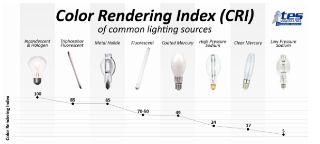 Color Rendering Index Across a Spectrum of Options | TES Engineering Color Rendering Index Across a Spectrum of Options | TES Engineering